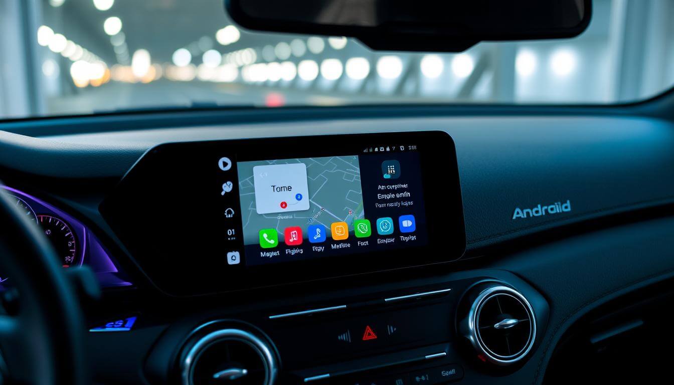 Écran Android Auto : CarPlay, multimédia et navigation intuitive